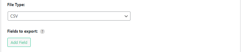 Choosing export file type - Import WP