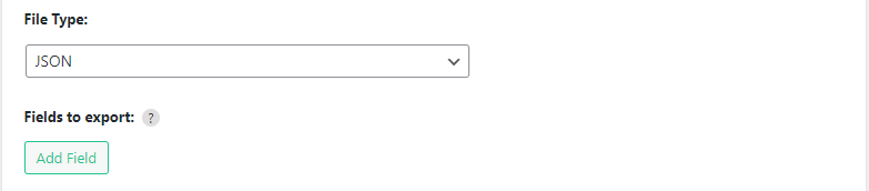 Choosing export file type - Import WP